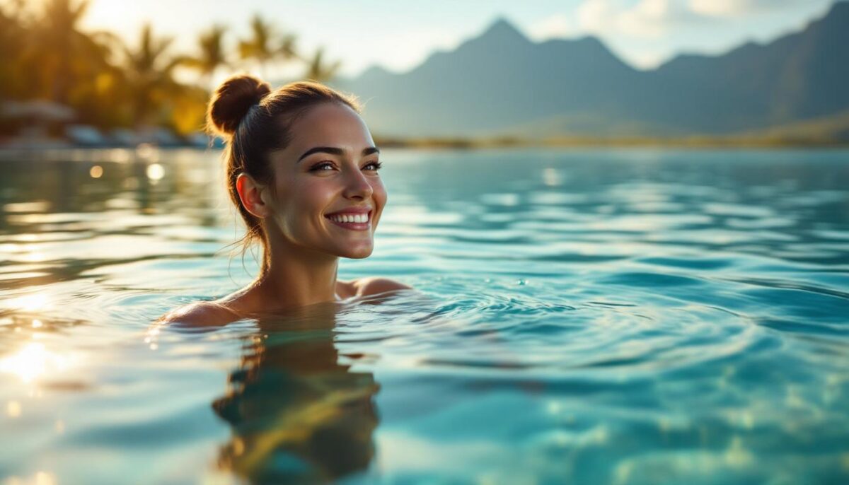 nager le matin : le secret bien-être des femmes en vacances